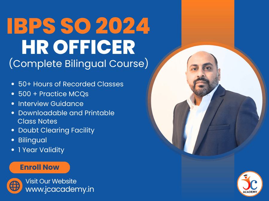 JC Academy is the best platform for IBPS SO HR Course.